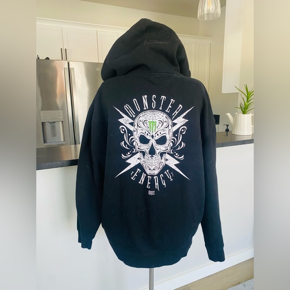 monster energy | Shirts | Monster Energy Zip Up Hoodie Candy Skull ...